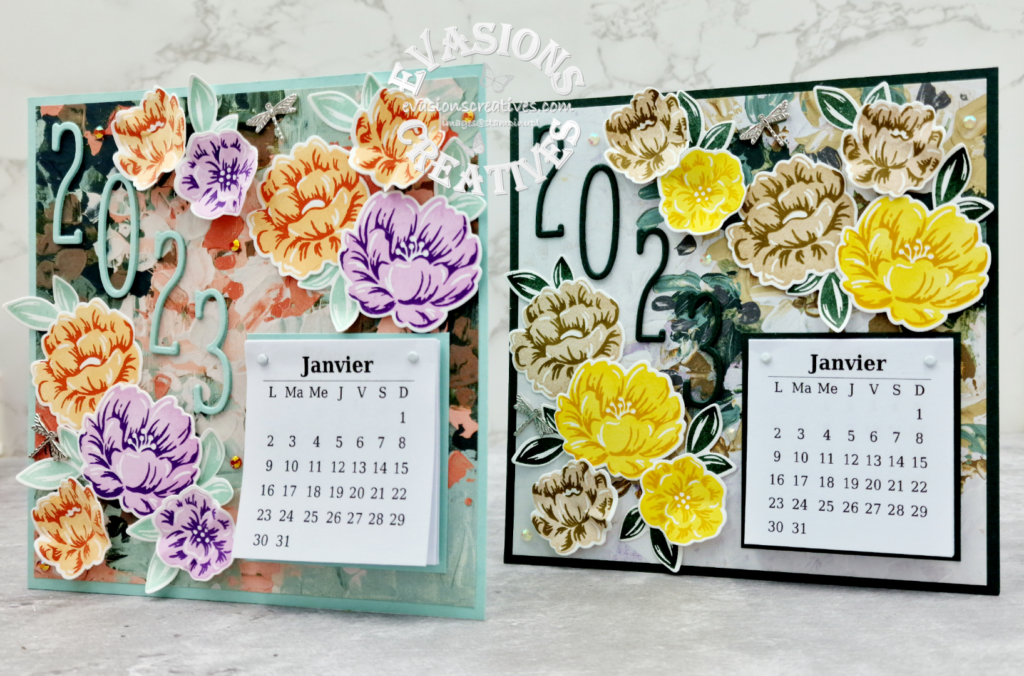 { Projet Privilège } ** Calendrier 2023 + Zoom sur les tampons en deux ...